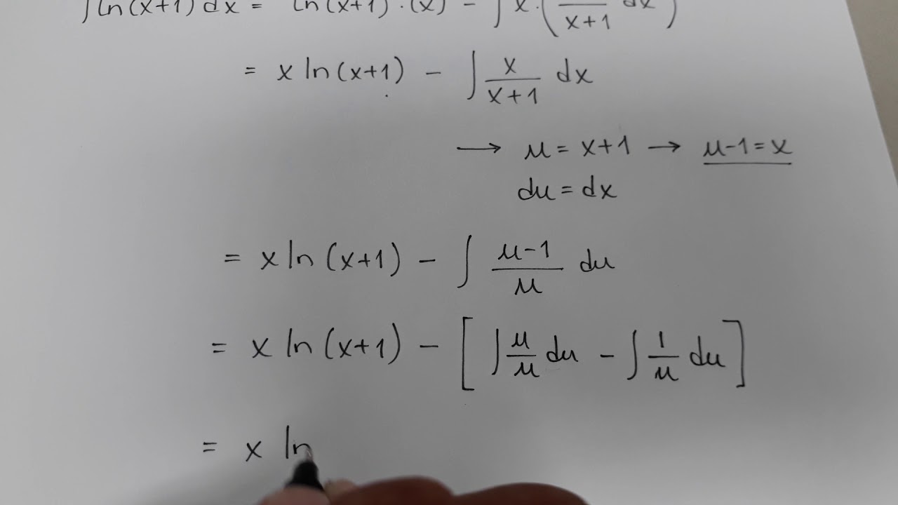 INTEGRAL DE FUNCION LOGARITMICA - YouTube