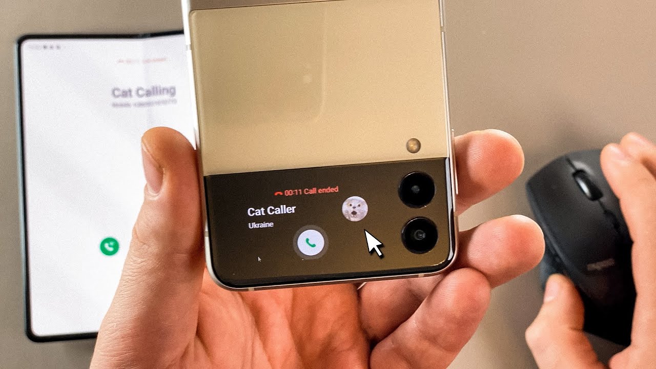 Z Fold vs Z Flip Mouse Remote Incoming & Outgoing Call with optical ...