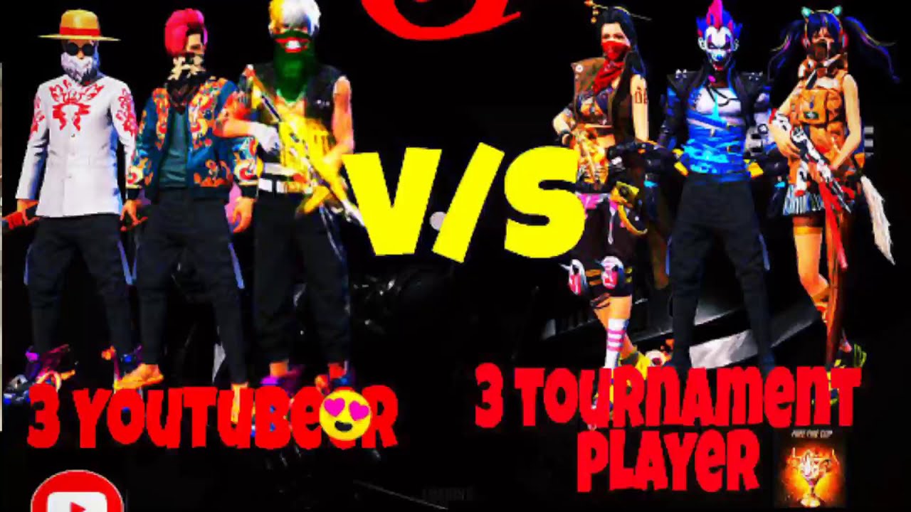 3youtuber v/s 3 tournament player custom gameplay #jrsgamingofficial ...