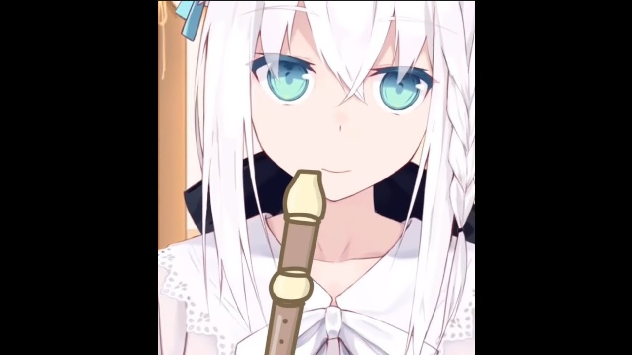 Shirakami Fubuki's Welcome Horizons play recorder - YouTube