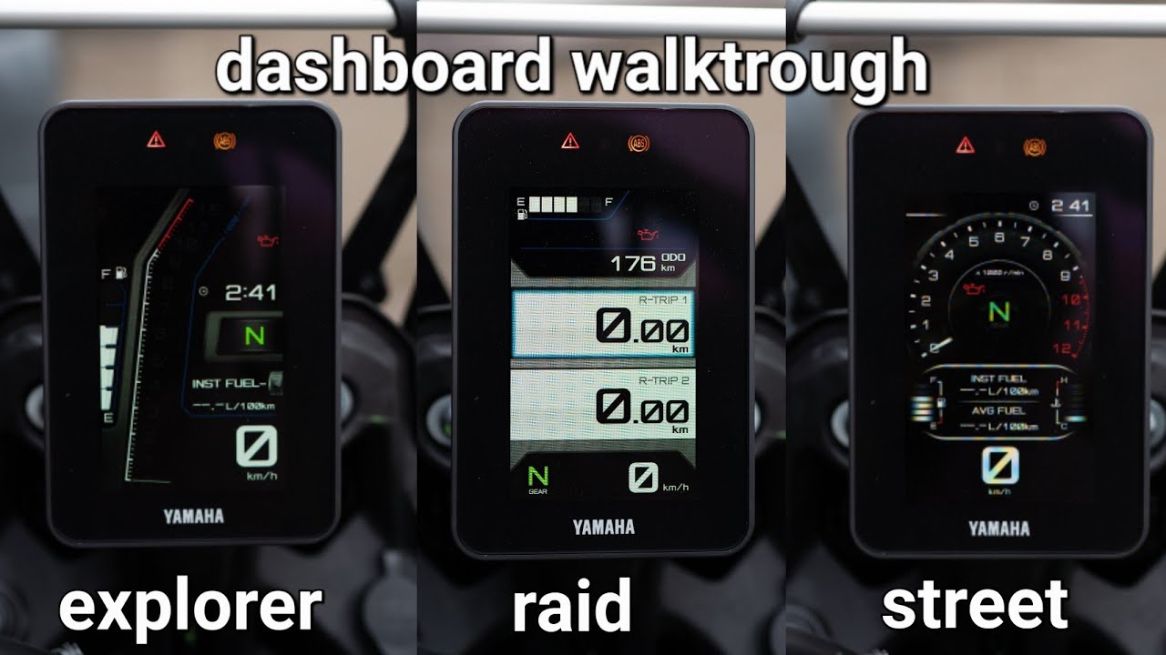 Tenere 700 WORLD RAID how to operate the DASHBOARD - YouTube