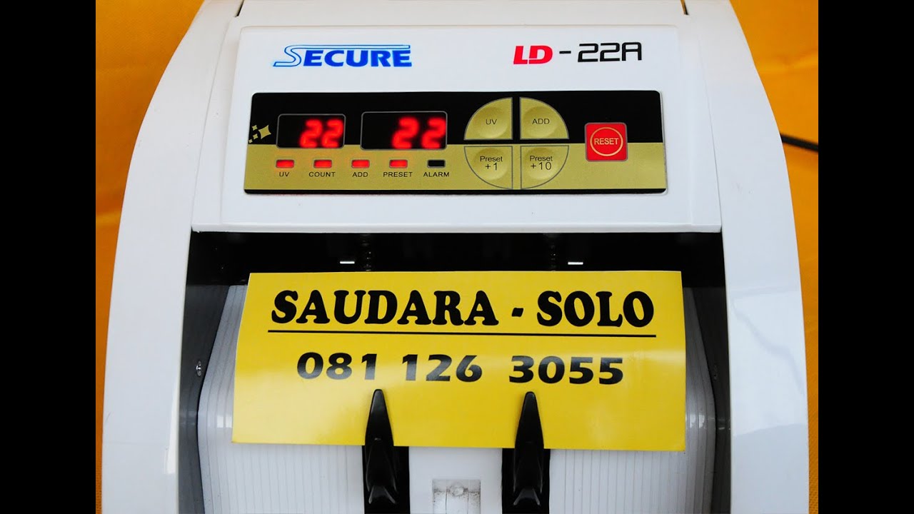 mesin hitung uang Secure LD 22 A (Saudara Solo) - YouTube