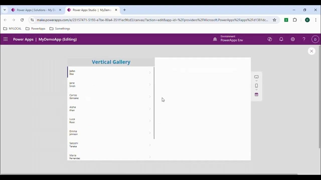 Working with Vertical Gallery in PowerApps Canvas App - YouTube