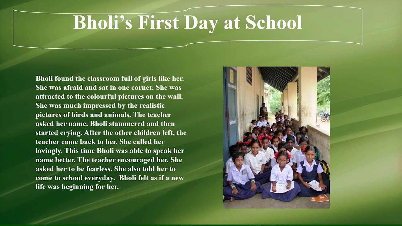 Class X, English, chapter Bholi - YouTube