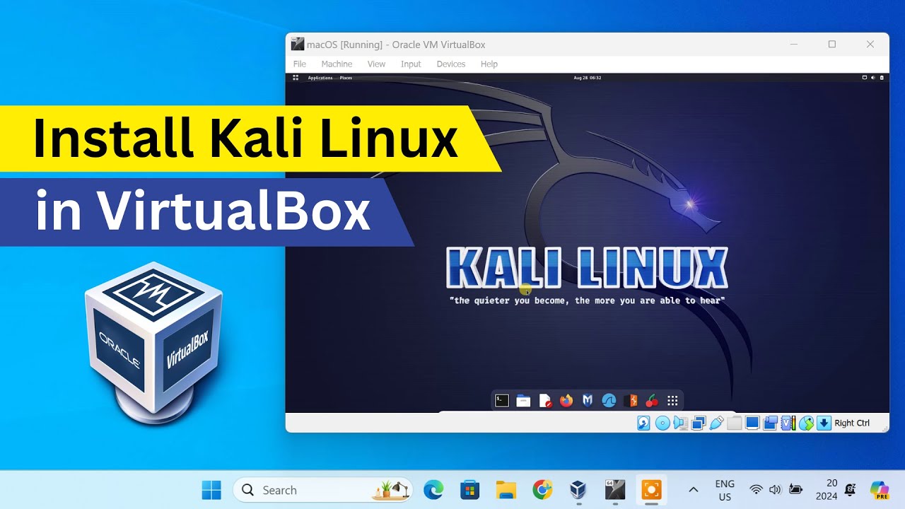 How to Install Kali Linux in VirtualBox on Windows PC - YouTube