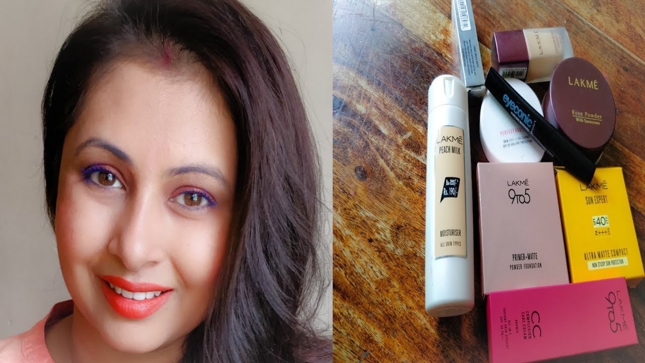 Lakme:One brand makeup tutorial | Using only 5 products | sweat proof ...