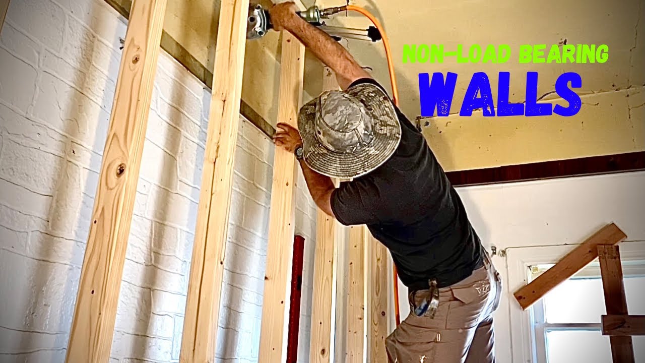 How to build a non-load bearing wall - YouTube