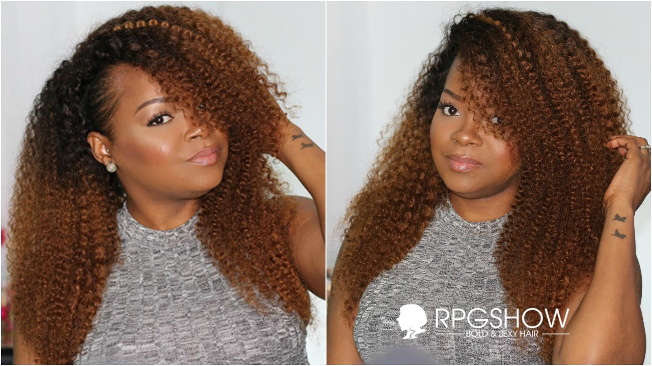 How to get full shaved looking on a wig | RPGSHOW ombre curly hair ...