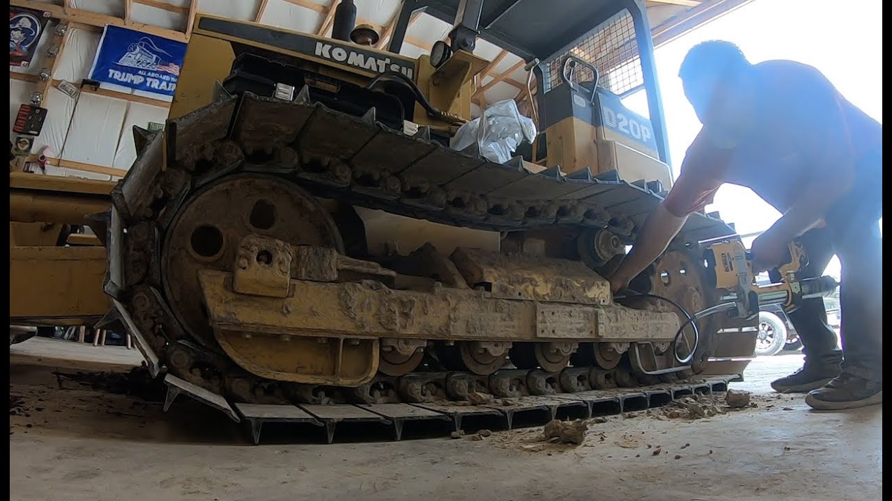 Working on an Komatsu d20 dozer. - YouTube