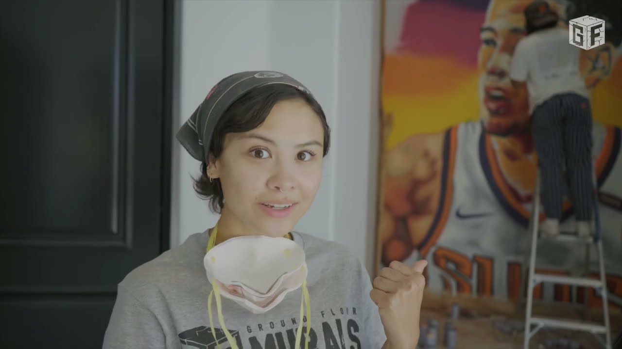 Ground Floor Murals: We painted Devin Booker for Faze Rug - YouTube