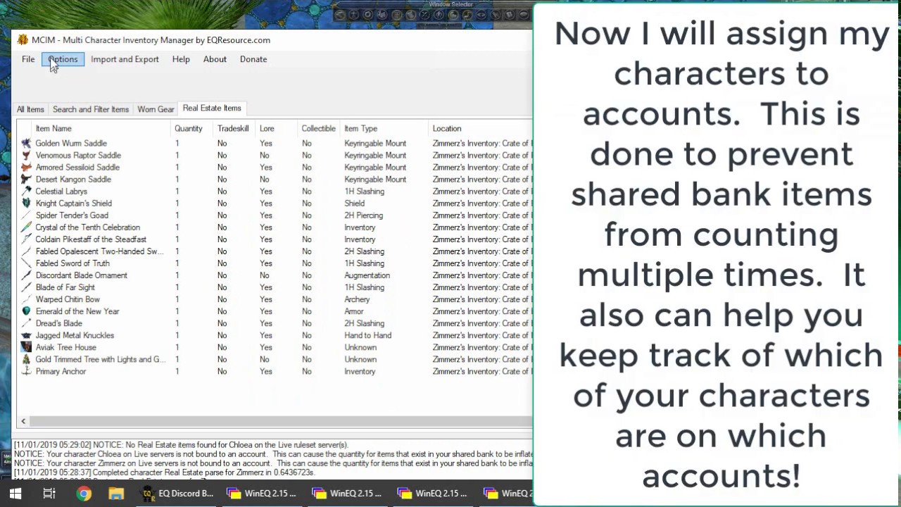 Multi Character Inventory Manager (MCIM) by EQResource - YouTube
