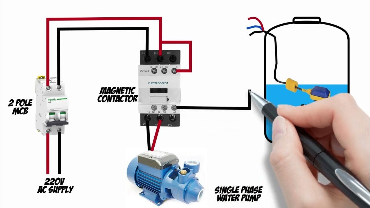 Water Tank Controller Circuit Diagram With Explained | Water Pump Auto ...
