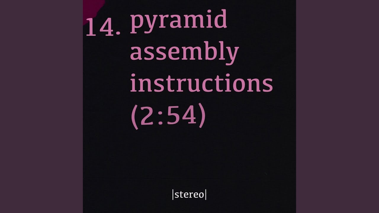 Pyramid Assembly Instructions - YouTube