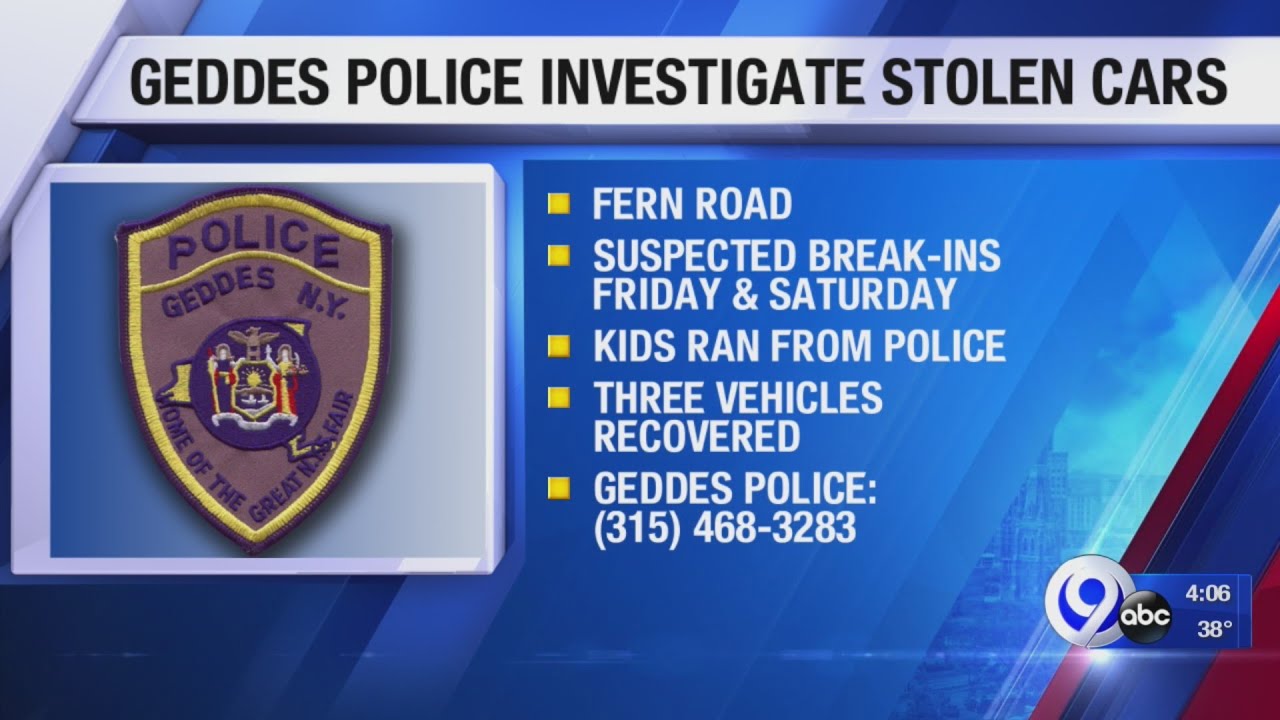 Geddes Police reminding residents to lock their cars after series of ...