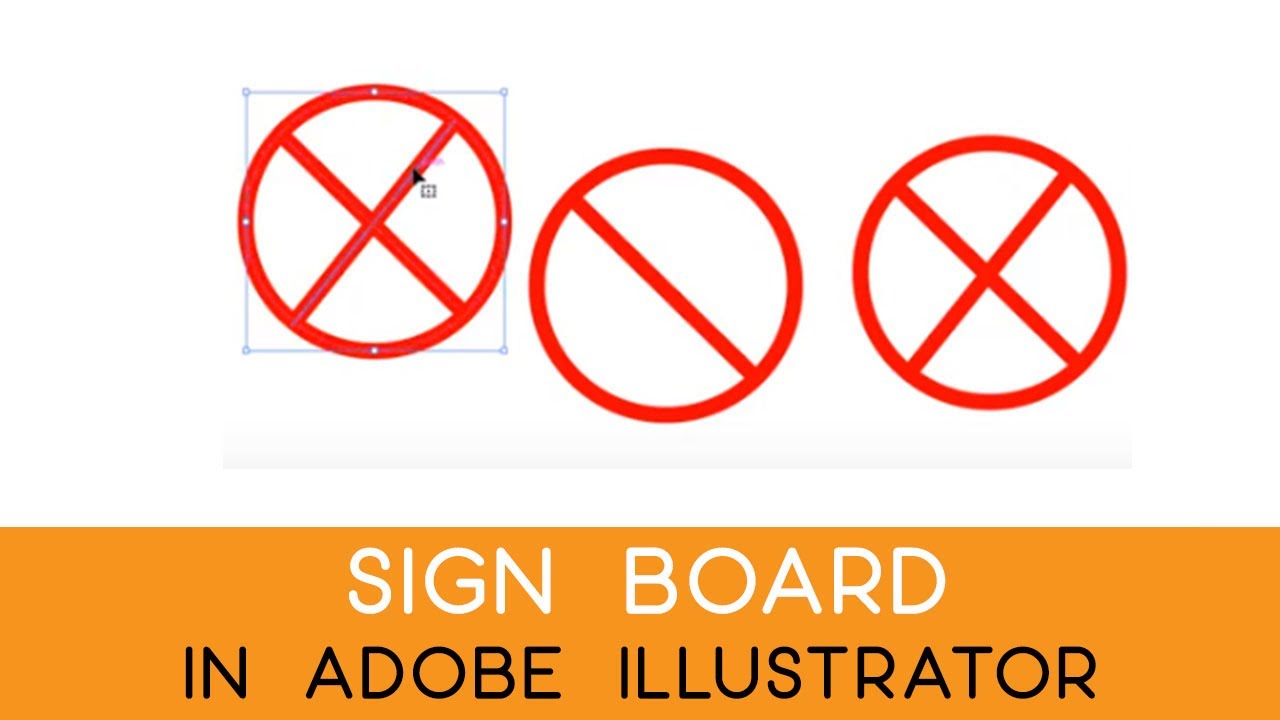 How to make a sign board in Adobe Illustrator - YouTube