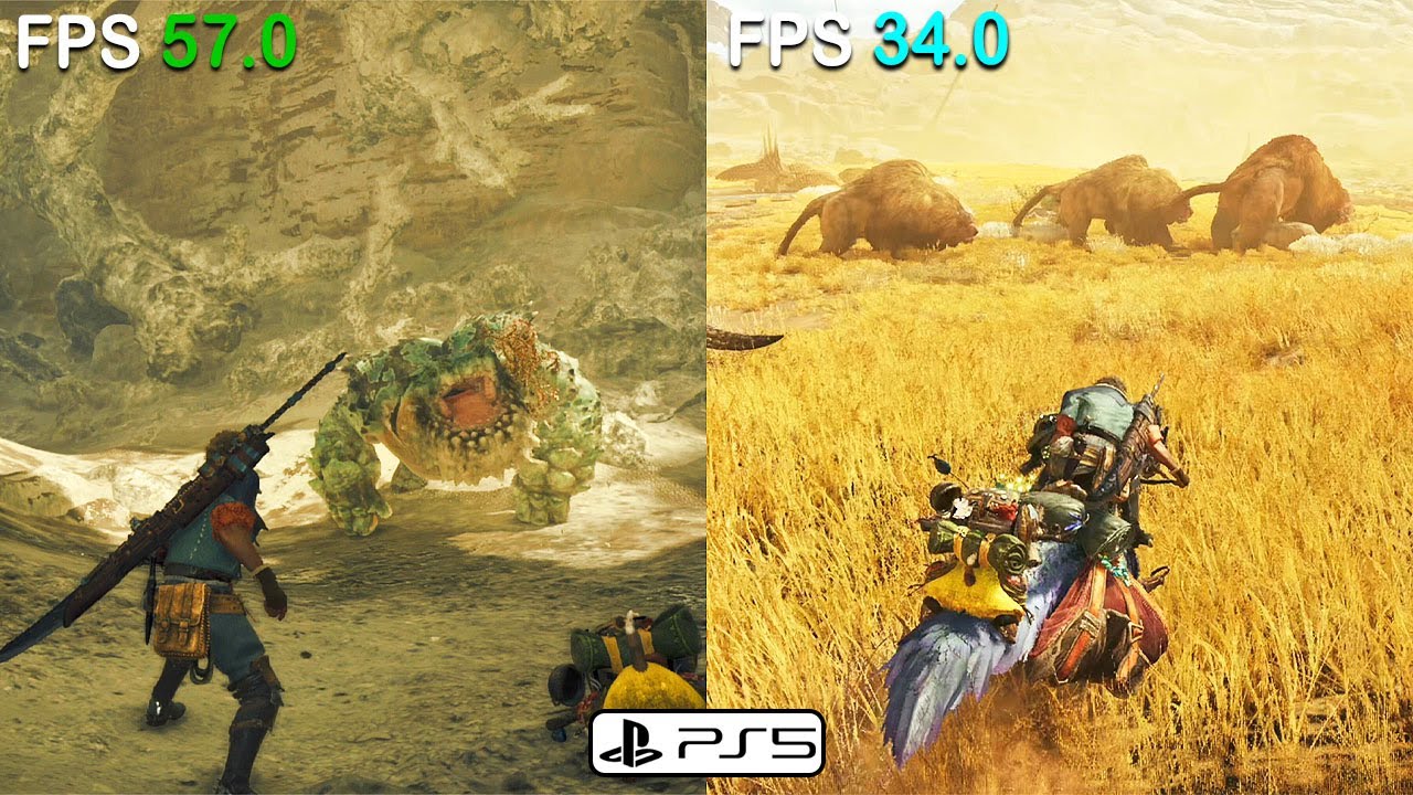 Monster Hunter Wilds Beta (PS5) Performance vs Resolution Gameplay ...