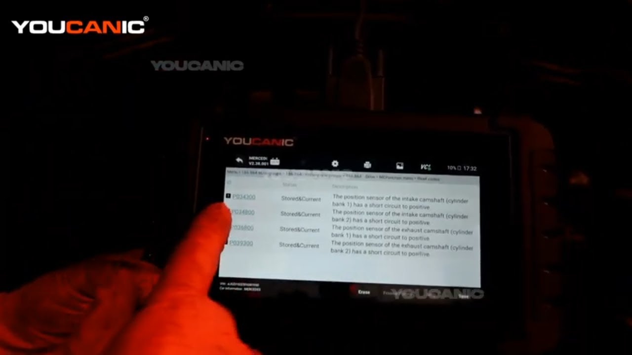 Mercedes-Benz P0343, P0348, P0368, P0393 - Intake and Exhaust Camshaft ...