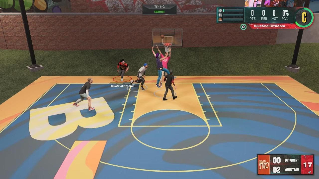 NBA 2K23: Logan's spear stops Brian's green dunk - YouTube
