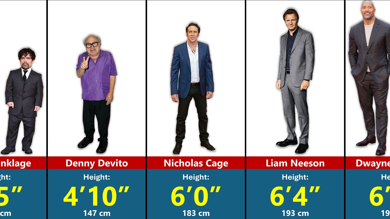 Shocking Height of Hollywood Actors | Shortest to Tallest - YouTube