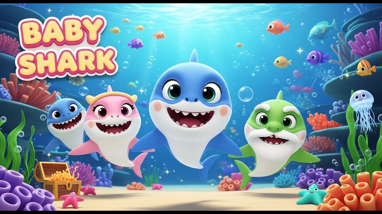 Baby Shark Song | Colorful 3D Cartoon for Kids | Sing Along & Learn ...