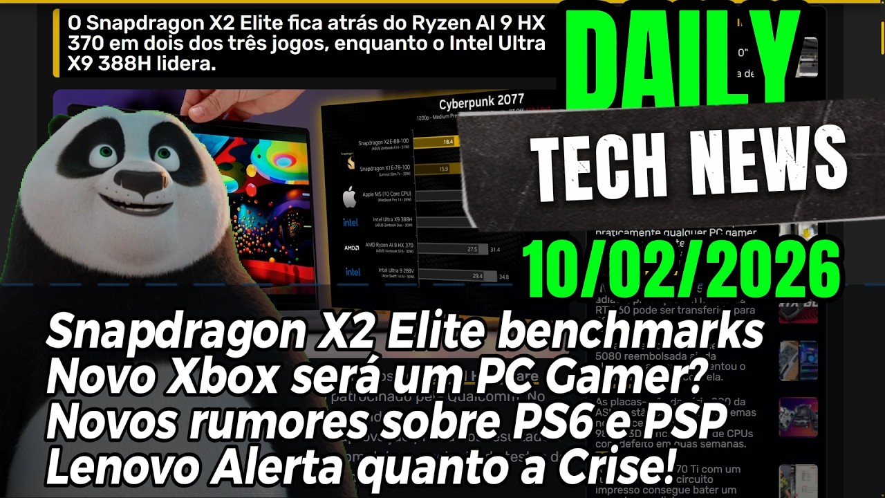 Novo Xbox será um PC Gamer? Benchmarks Snapdragon X2 Elite! Lenovo Diz ...