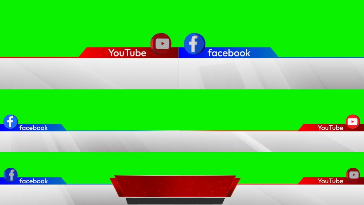 Green Screen Social Media Lower Third | Facebook Logo Animation ...