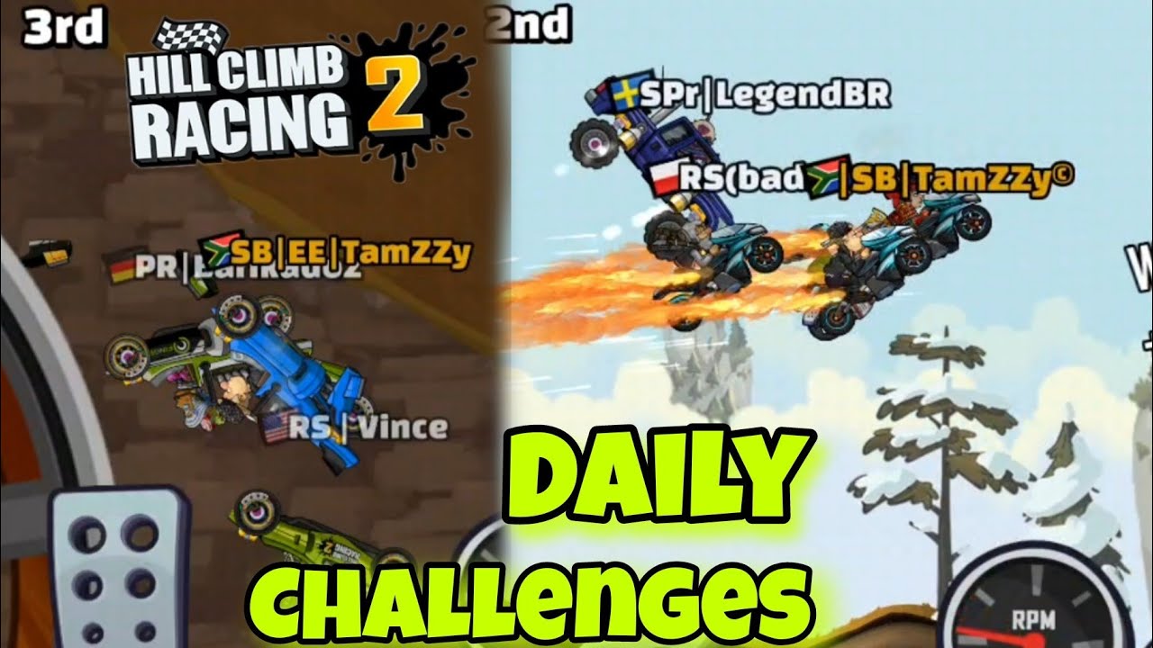 🙌 2 DAILY CHALLENGES! HILL CLIMB RACING 2 - YouTube