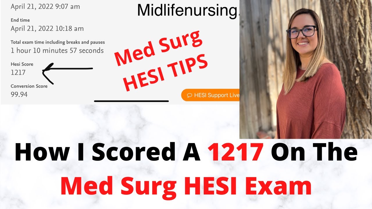 How I Scored a 1217 on the Med Surg HESI - YouTube
