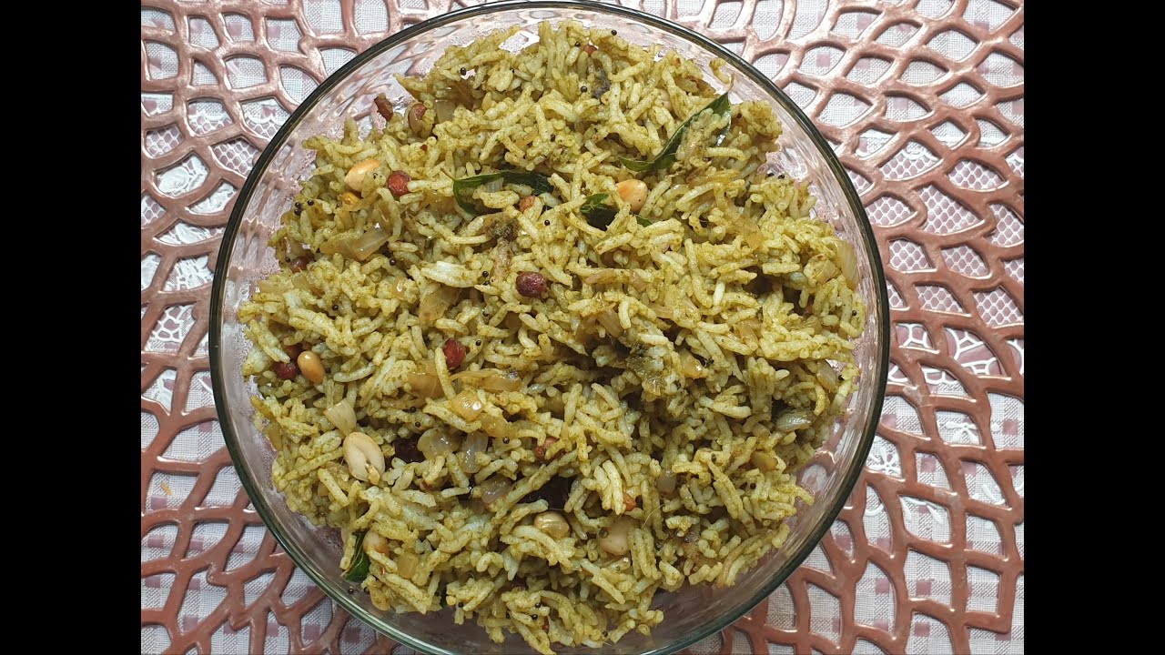 PUDHINA SAATHAM IN TAMIL|| MINT RICE || EASY METHOD || 5MIN LUNCH - YouTube