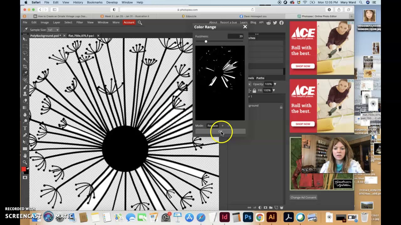 Creating Seamless Pattern in Photopea.com - YouTube