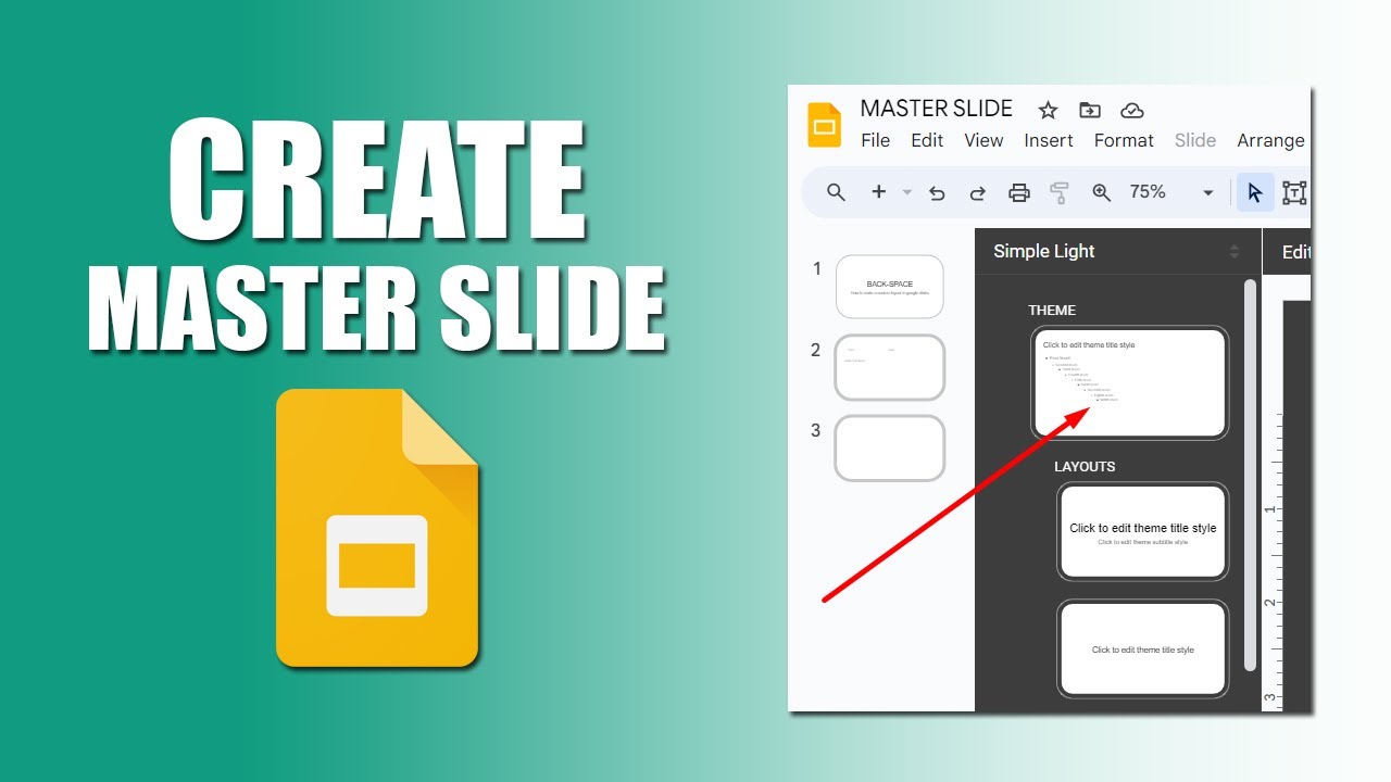 How to create a master slide in google slides - YouTube
