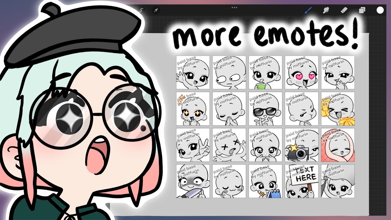 you can't stop me from drawing EVEN MORE emotes!! [Art Stream] - YouTube