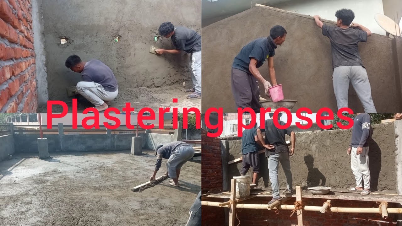 how to plaster rcc house! wall and floor plastering - YouTube