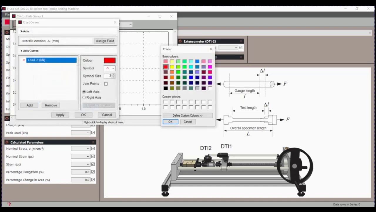 SM1002 Graph Setup VDAS Tensile Test - YouTube