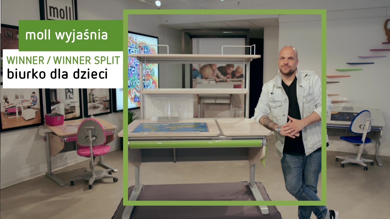PL // moll prezentujemy dziecięce biurka z regulacją wysokości Winner ...