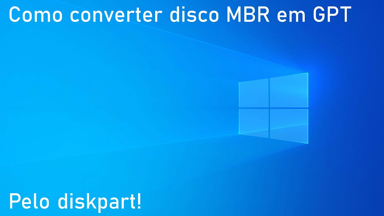 COMO CONVERTER DISCO MBR EM GPT PELO DISKPART (passo a passo) - YouTube