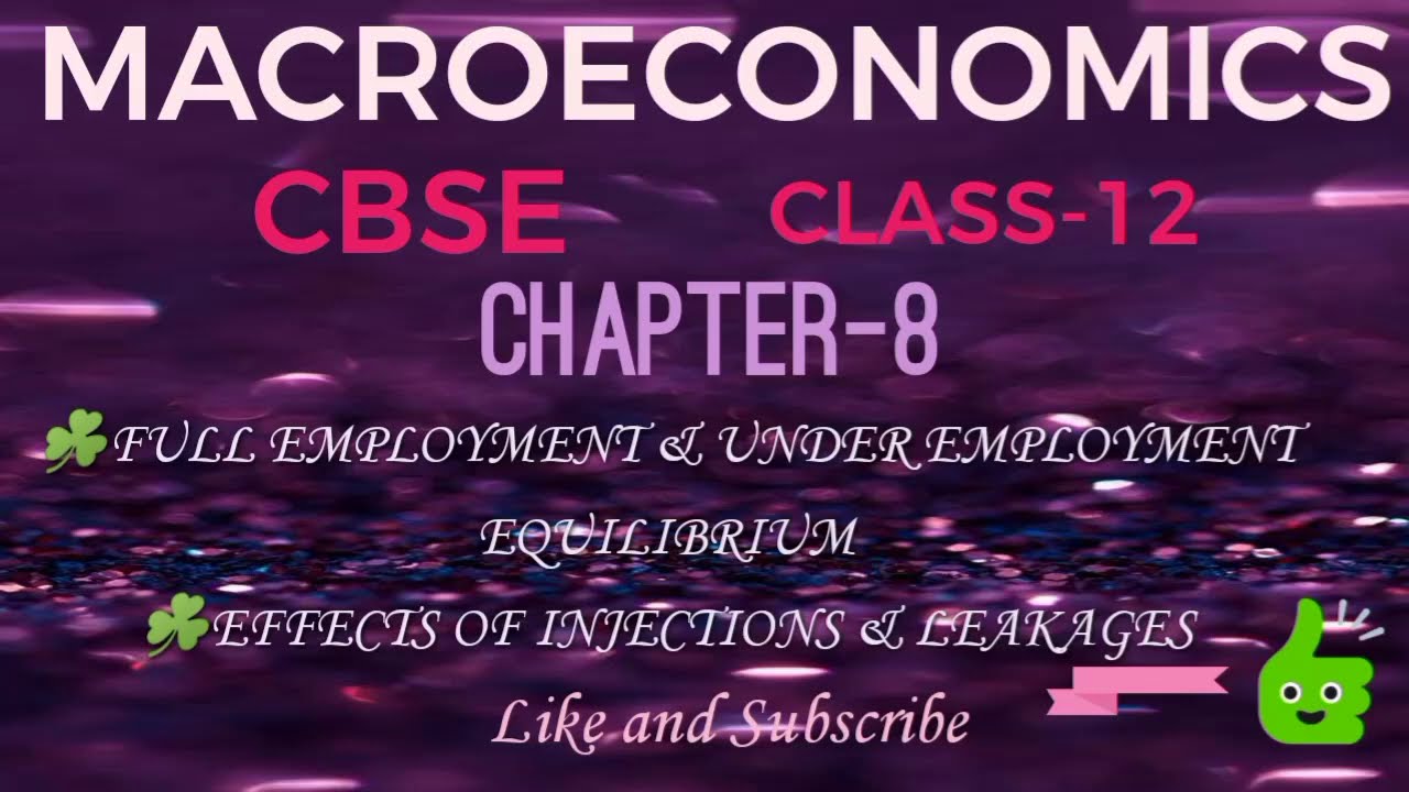 Macroeconomics l Class-12 l Chapter-8 l Full Employment Equilibrium l ...