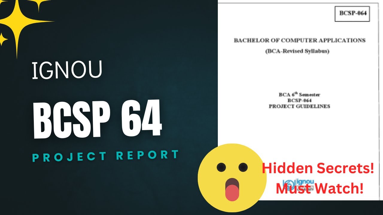 Ignou BCA project report | All Secrets Revealed! | IGNOU - YouTube