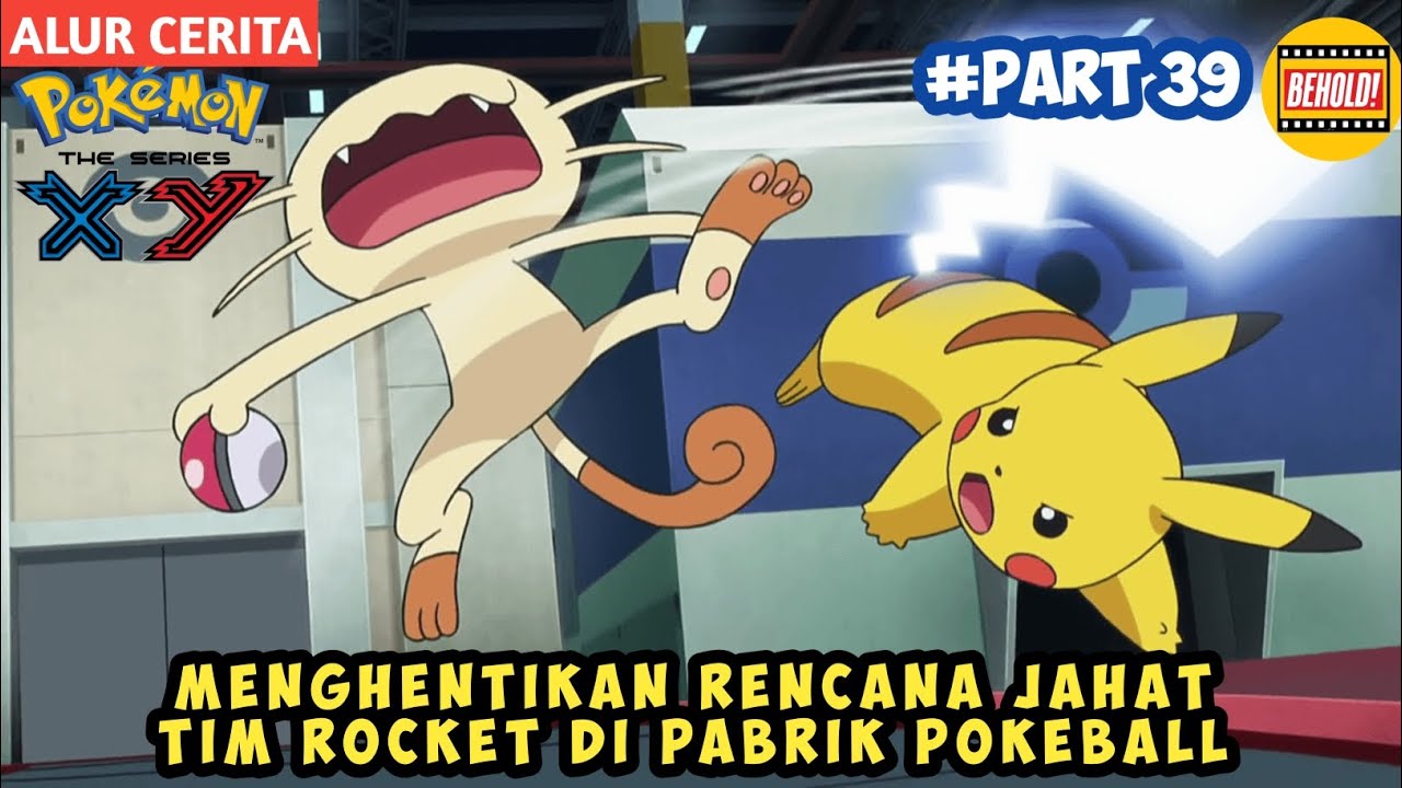 Pikachu vs Nyasu Pertarungan di Pabrik Pokeball - Alur Cerita Pokemon ...