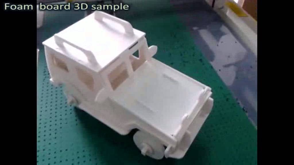foam board CNC cutting plotter sample maker machine - YouTube