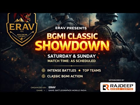 BGMI SHOWDOWN BATTLE SEASON 1 DAY 2 | ORGANISED BY ERAV | CASTING BY TOXXXIFIED