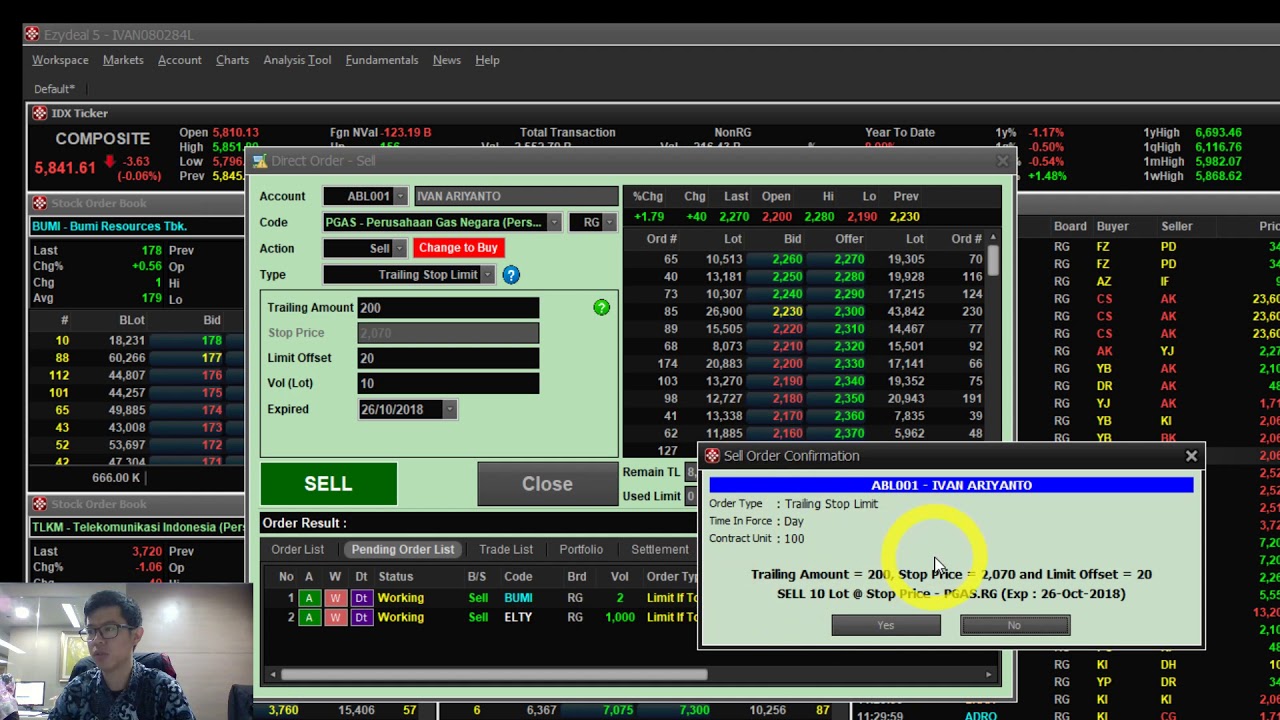 Tutorial Penjelasan Trailing Stop Limit dan Trailing Limit If Touch ...