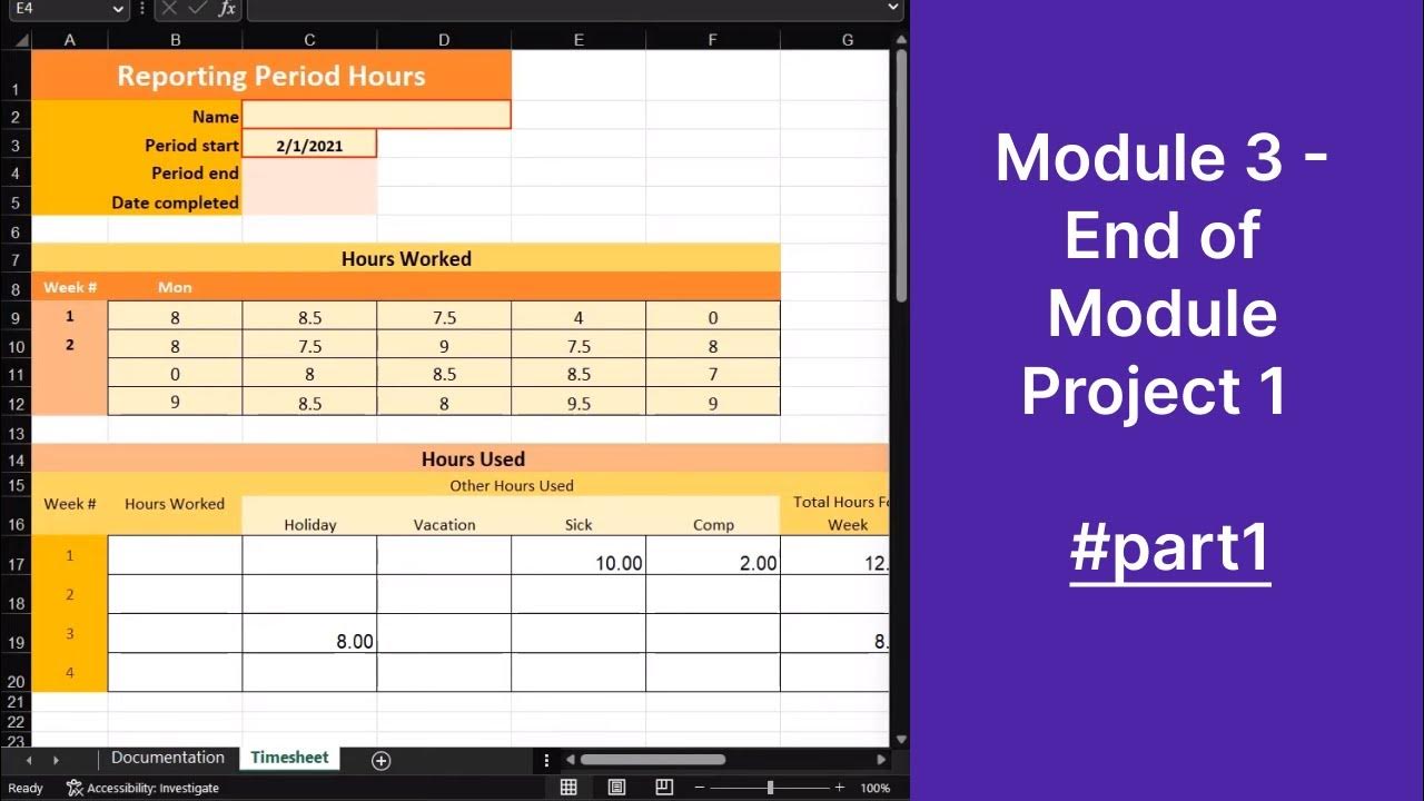 New Perspectives Excel 2019 | Module 3 - End of Module Project 1 #part1 - YouTube