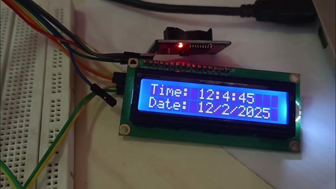 rtc with arduino easy setup with lcd 16x2 - YouTube