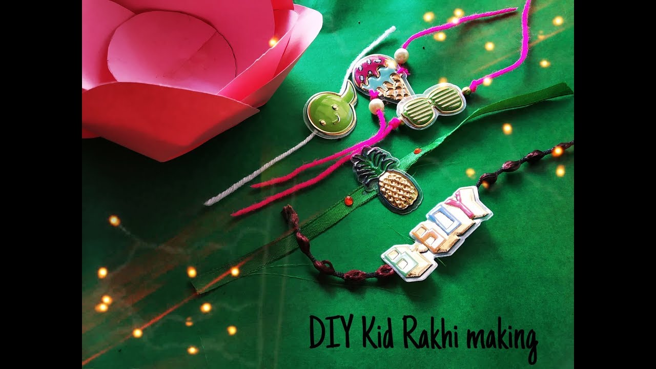 Easy rakhi making for school compitition/Rakhi making for kid/DIY rakhi ...