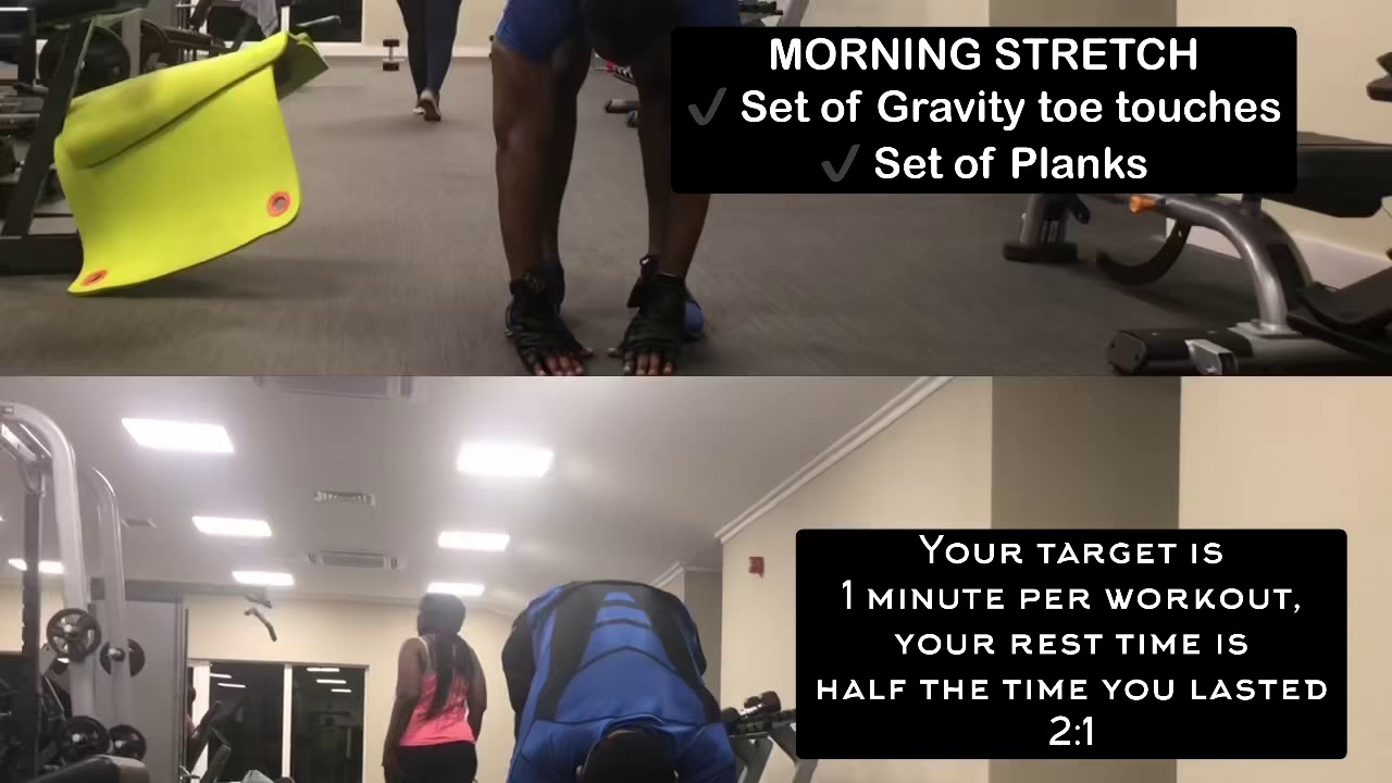 2 Minute gravity toe touch and 3 minutes plank - YouTube