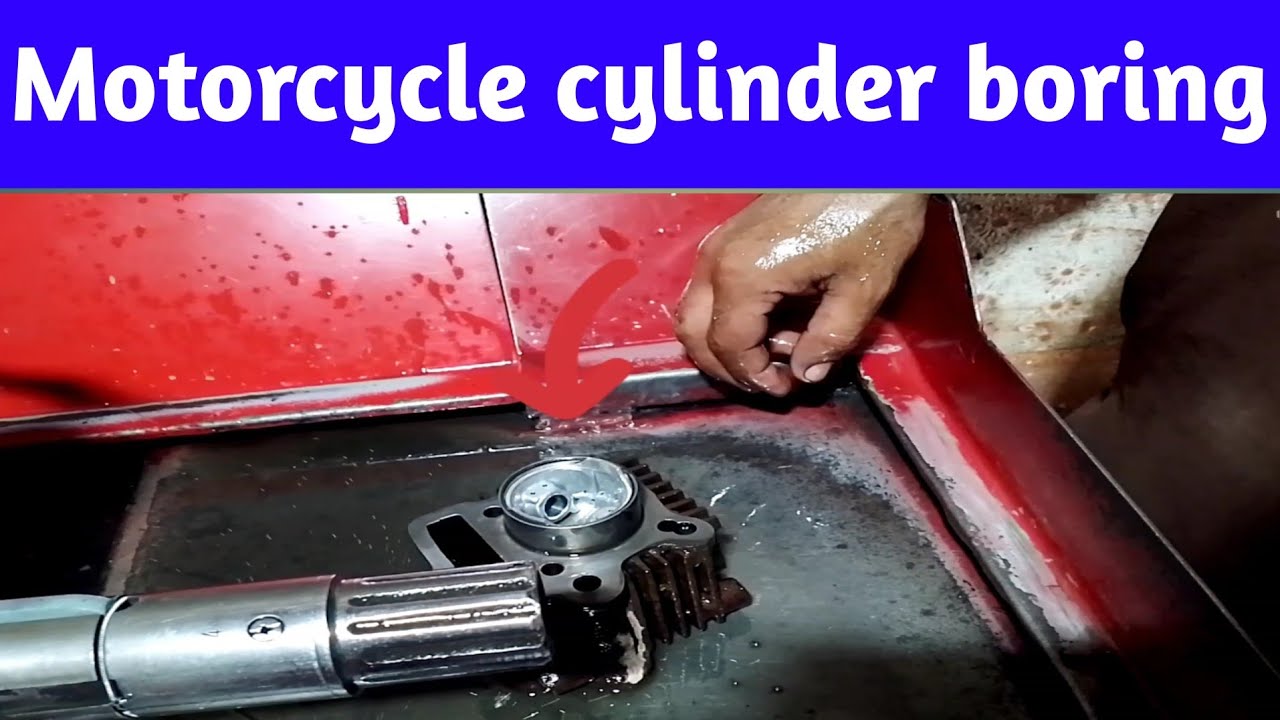Motorcycle Cylinder Boring - YouTube