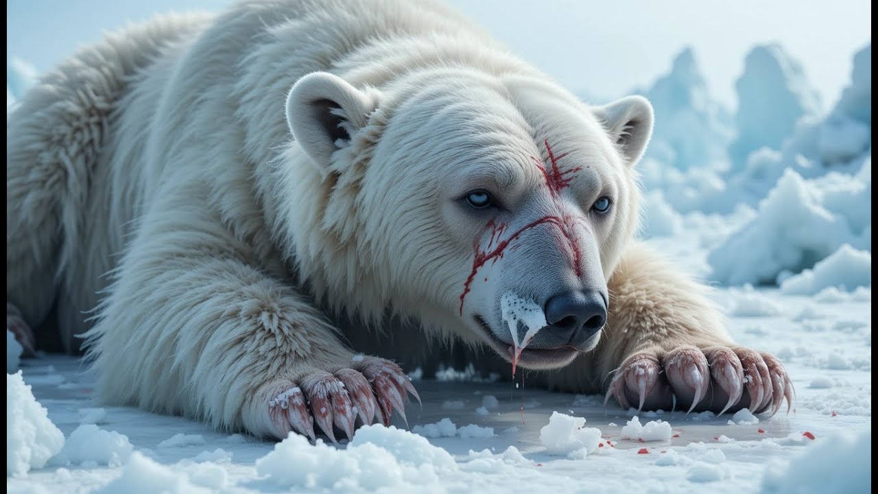 "Heroic Rescue of a Bleeding Polar Bear in the Arctic! 🐻‍ ️💔 Will It ...