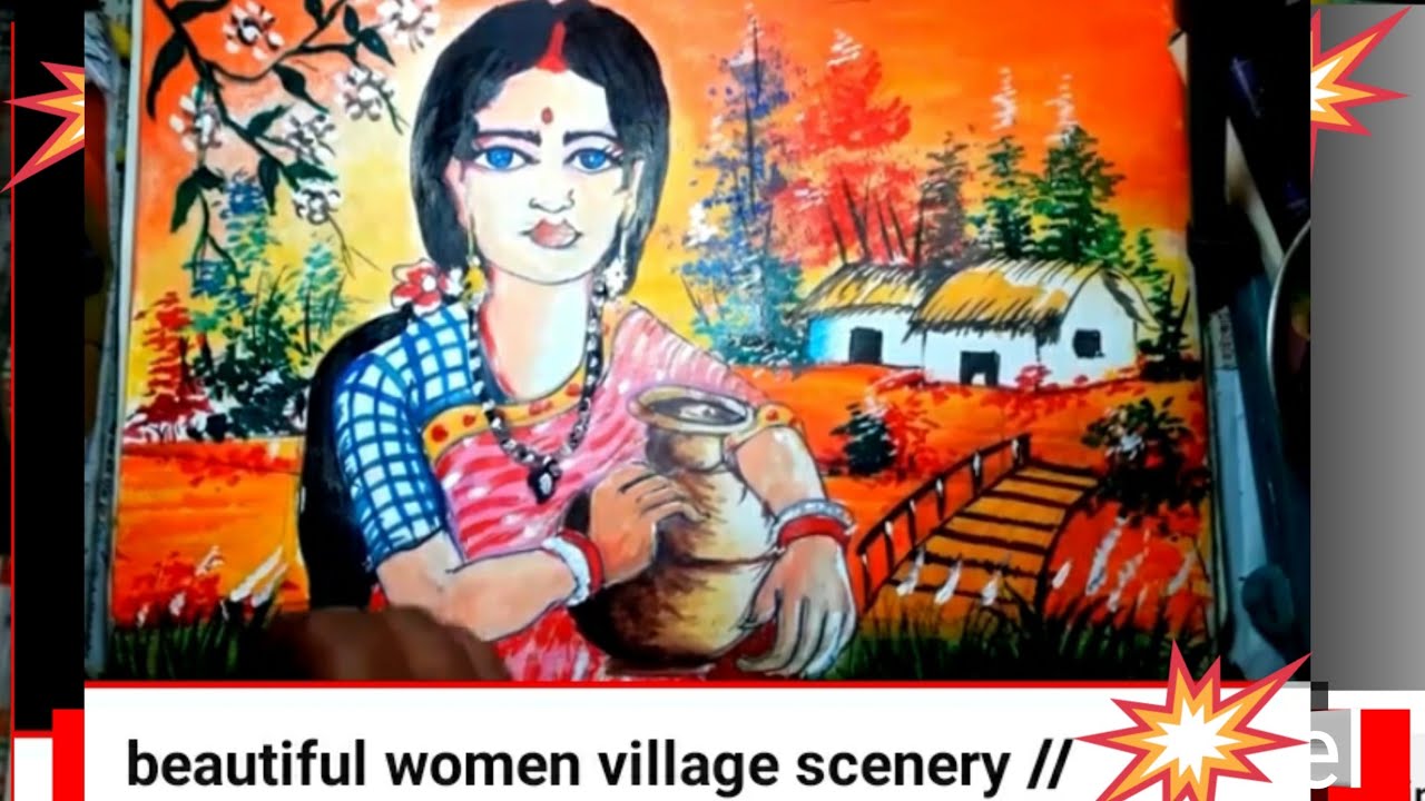 beautiful women village scenery // village scenery with women// Indian ...