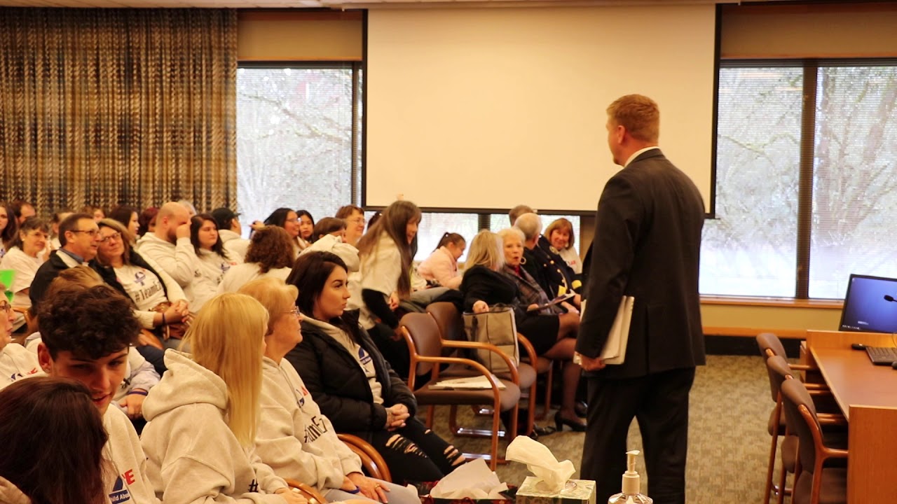 B-roll: Rep. Daniel Bonham greets people before hearing on Ezra's Law ...